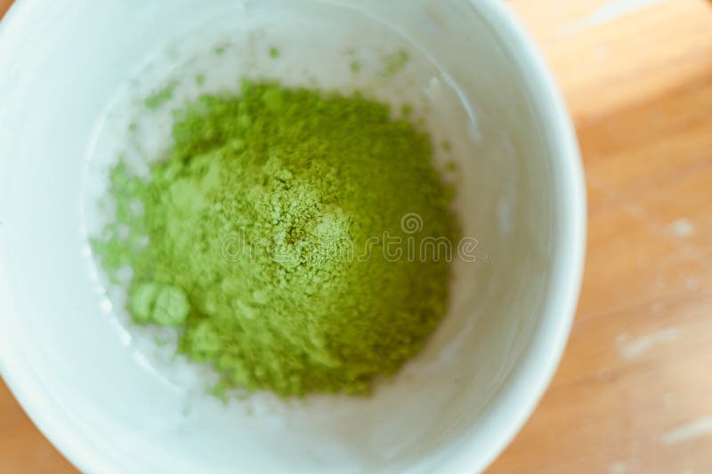 Close Up Matcha Green Tea Powder Stock Image - Image of relax ...