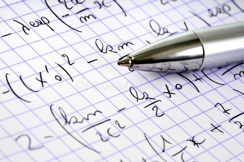 Pen and Equations stock image. Image of science, equation - 11171915