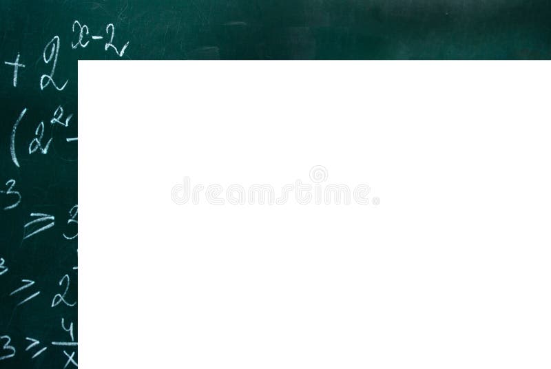 Close Up of Math Formulas on a Blackboard. Education Frame Stock ...