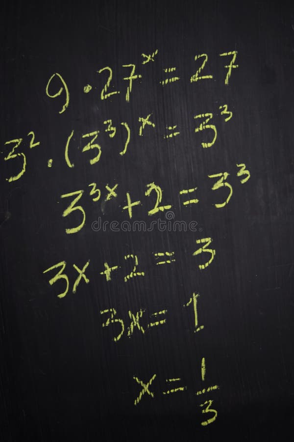 Close Up Math Formulas Written on a Blackboard. Education Concept Stock ...