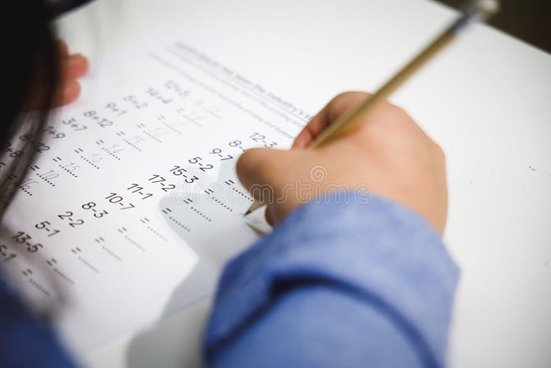 Mathematics homework stock image. Image of teenager, homework - 4799097