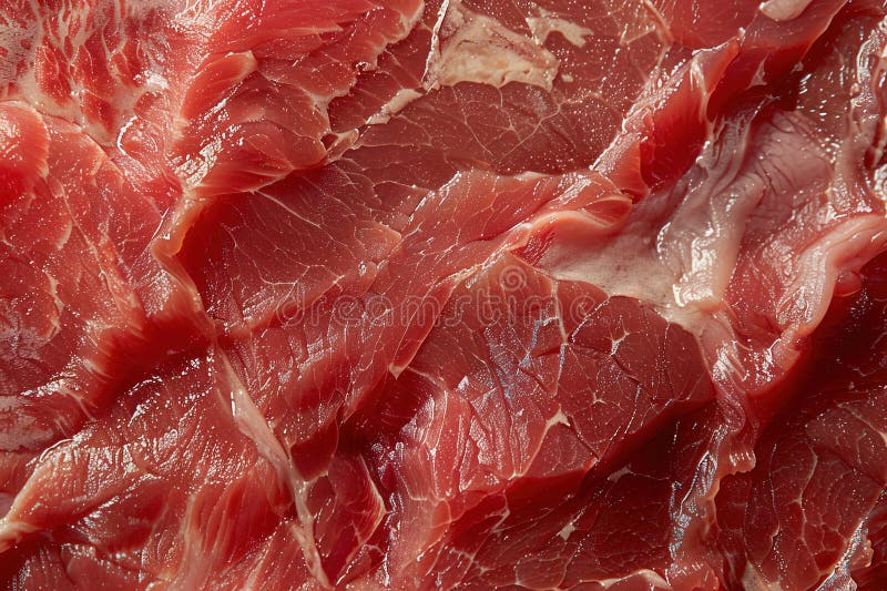 Close Up Meat Texture Background. Generative AI. Stock Illustration ...