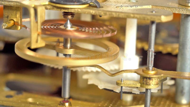 Close Up of Mechanical Clock Mechanism Working Stock Footage - Video of ...