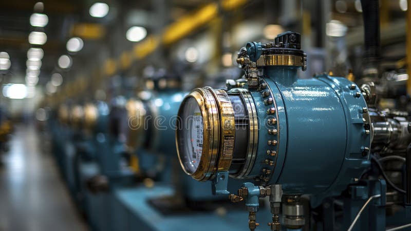 Close-up of Mechanical Equipment with Precision Stock Illustration ...