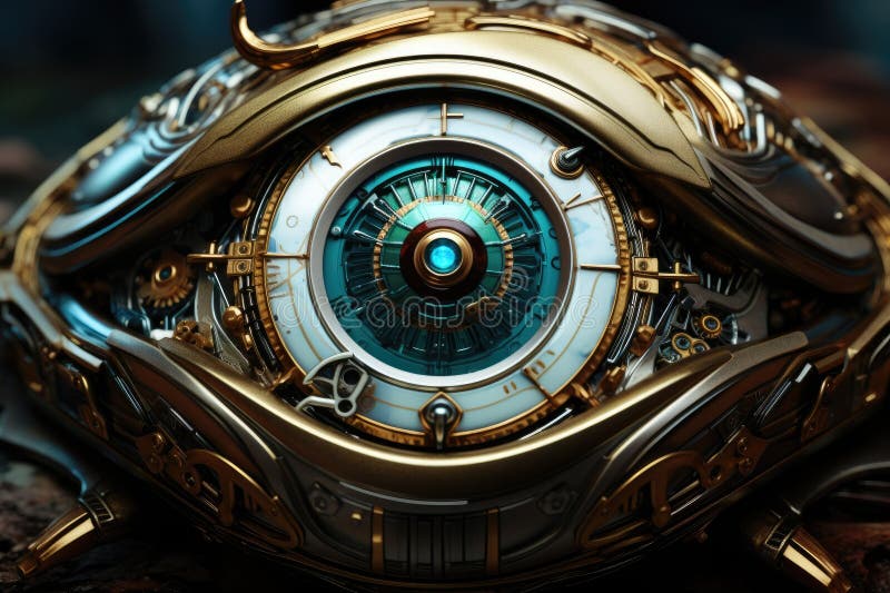 A Close Up of a Mechanical Eye Stock Illustration - Illustration of ...