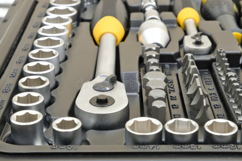 Close Up of Mechanical Hand Tool Kit Stock Photo - Image of repair ...