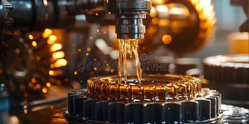 Close-up of Mechanical Liquid Dispensing Process Stock Illustration ...