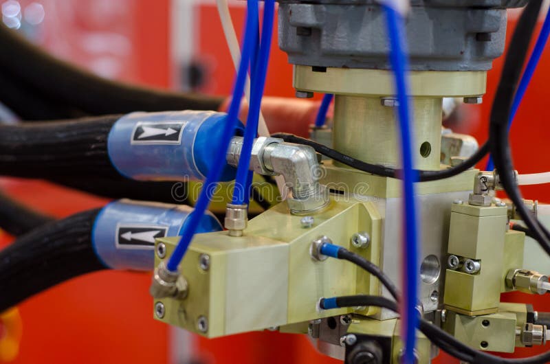 Mechanical machine arm editorial stock photo. Image of construction ...