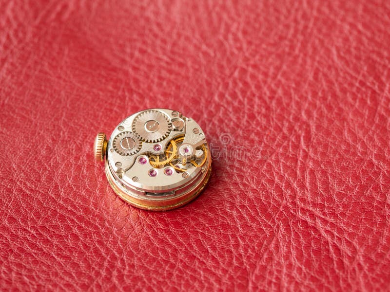 Mechanism of an Analog Clock, Interior of a Pocket Watch. Ai Generated ...