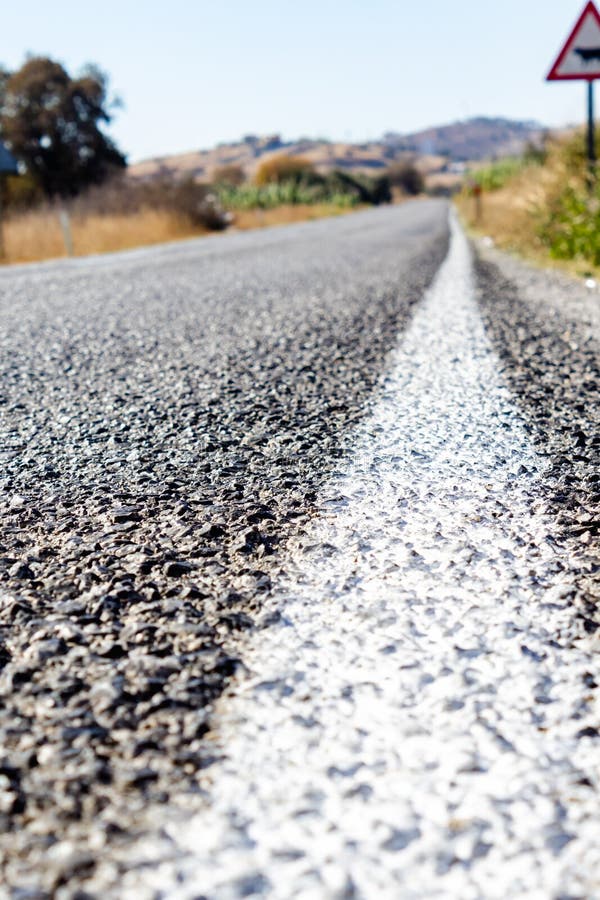 Close-up of the Median Strip on the Side of the Road Stock Photo ...