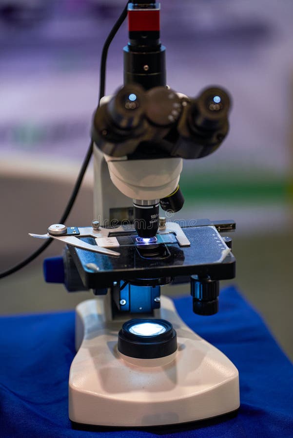 Close-up of a Medical Laboratory Microscope Stock Photo - Image of ...