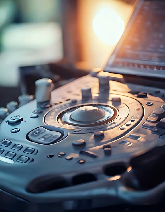 A Close-up of a Medical Ultrasound Machine S Control Panel with Several ...
