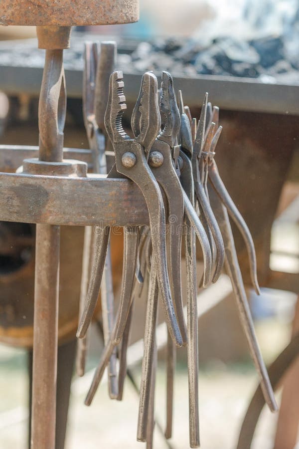 Close-up of Medieval Metal Smith Instruments Stock Photo - Image of ...