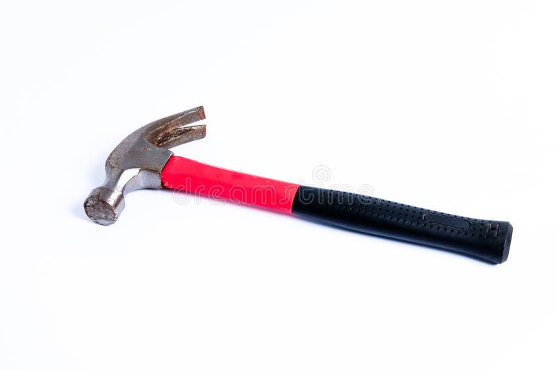 Close Up Medium Sized Hammer that Has Two Functions As a Nail Pick and Nail Hammer Stock Image ...