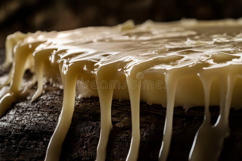 Close-up of Melted Candle Wax Texture, Thick, Flowing Drips Frozen in ...
