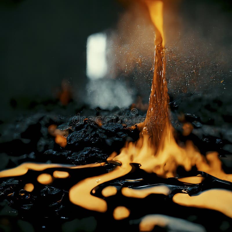 Close up of Melting Lava stock illustration. Illustration of flow ...