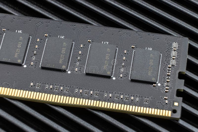Close-up of Memory Microchips on a DDR Module Stock Image - Image of ...