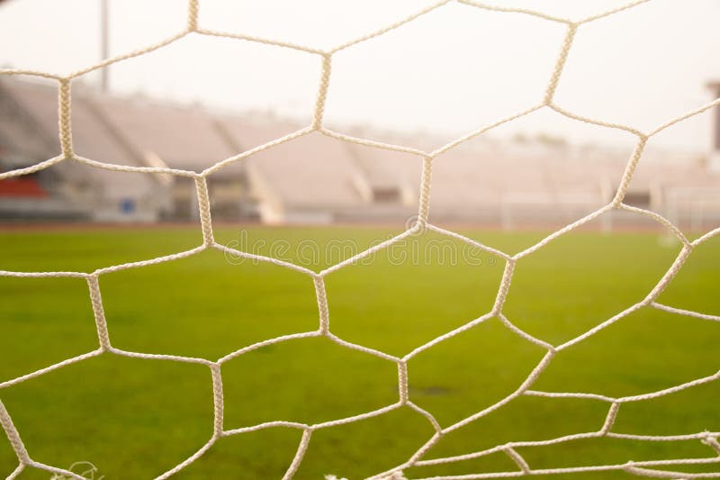 Close Up Mesh Football Goal and Light Stock Photo - Image of play ...