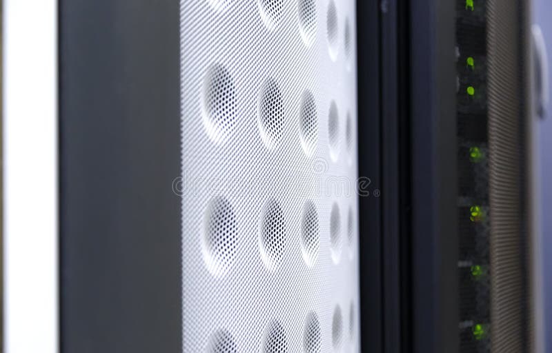 Close Up Meshed Background of Modern Mainframe in High Tech Internet ...