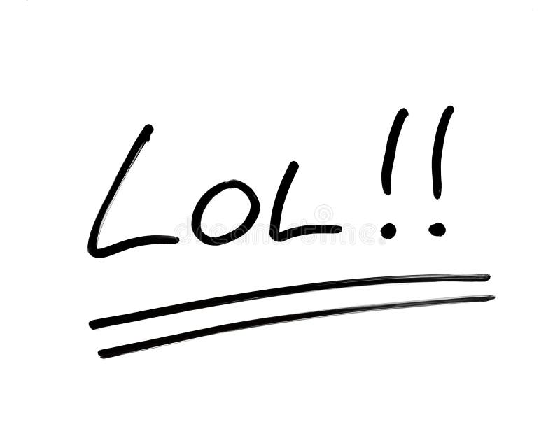 Lol stock illustration. Illustration of felttip, joking - 168764103