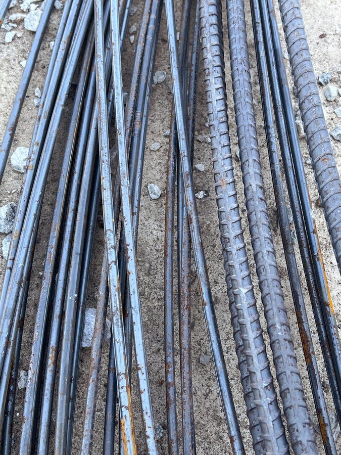 Metal Bars in the Construction Stock Photo - Image of texture, closeup ...
