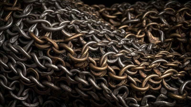 Close Up of Metal Chain for Background. Selective Focus Stock ...