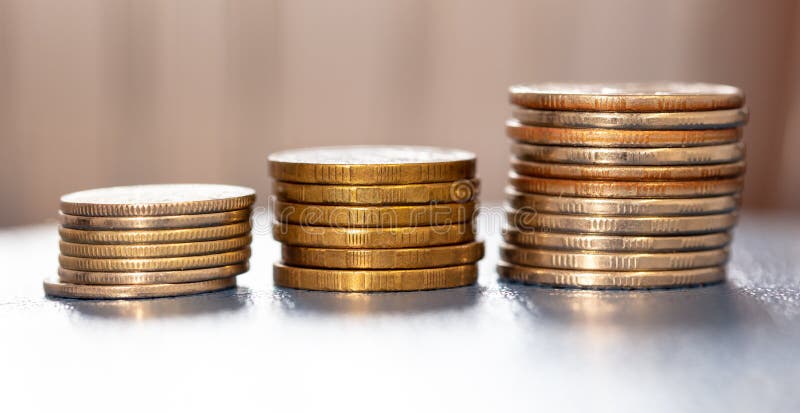 Close up of metal coins stock image. Image of market - 209410641