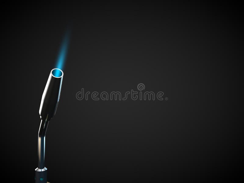Close Up of Metal Cutting Torch Industry Fire Blue Flame Stock Image ...
