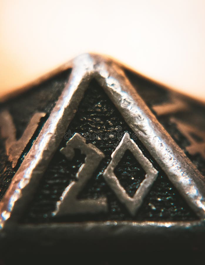 Close Up Metal D20 with Bright Background Stock Photo - Image of ...