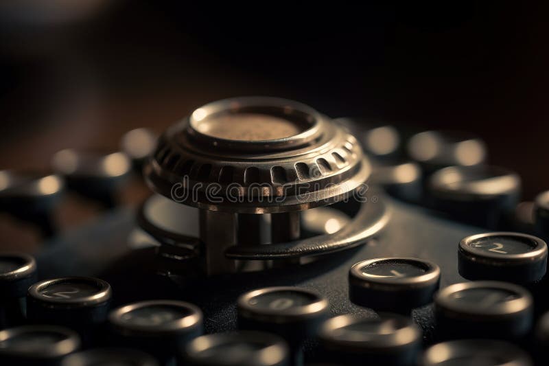 A Close Up of a Metal Device with Many Knobs Stock Illustration ...