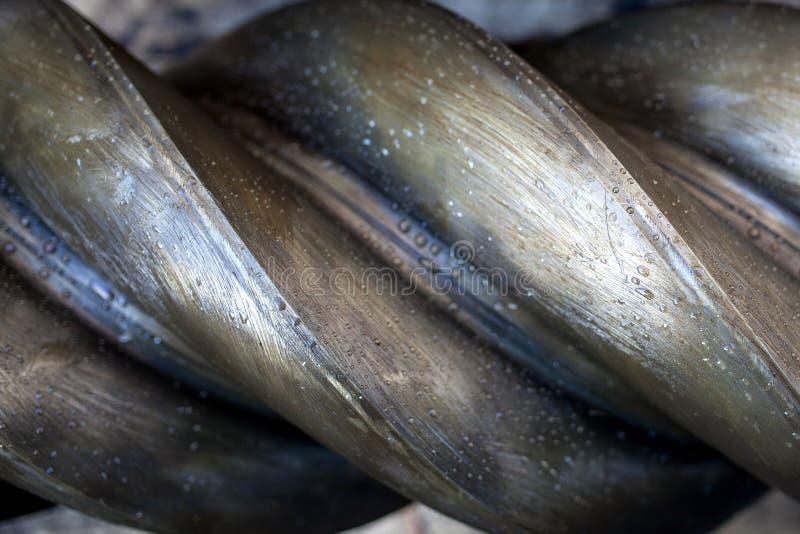 Close Up of Wet Metal Drill Bit Stock Image - Image of sharp, metal ...
