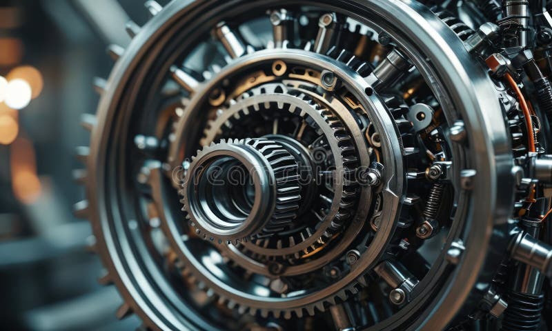 A Close Up of a Metal Gear Wheel. Stock Illustration - Illustration of ...