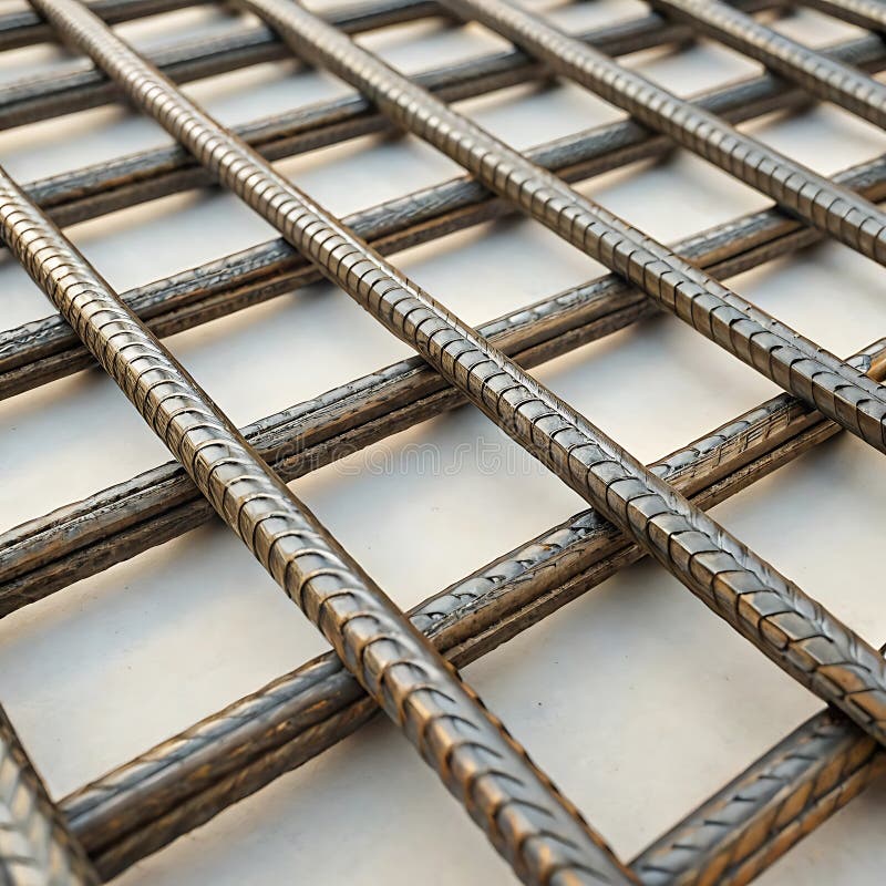 Close-Up Metal Grid Texture: High-Resolution Image of Industrial Rebar ...