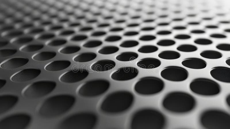 Close-up of a Metal Mesh with Circular Holes Stock Illustration ...