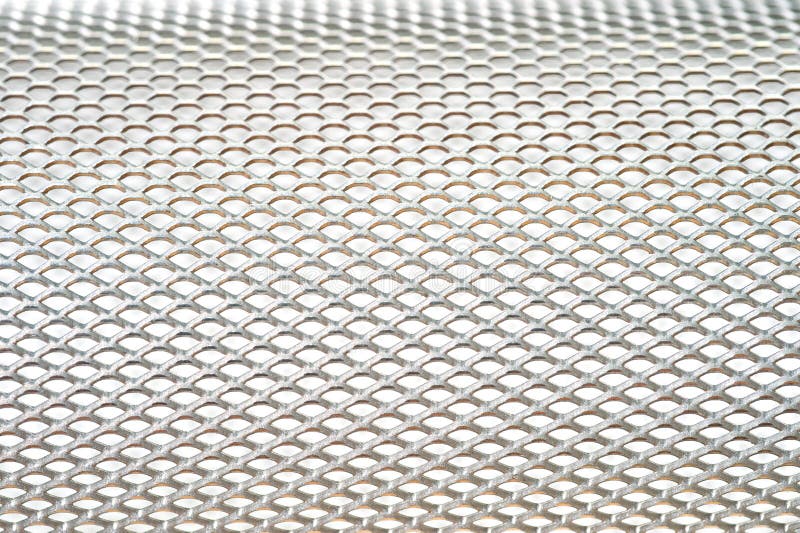 Close-up Metal Mesh Structure with Equal Intervals of Holes Stock Photo ...