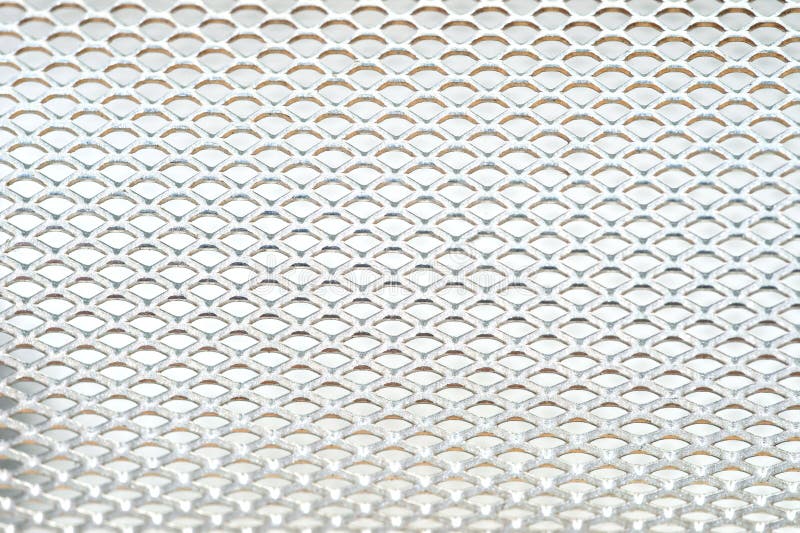 Close-up Metal Mesh Structure with Equal Intervals of Holes Stock Image ...