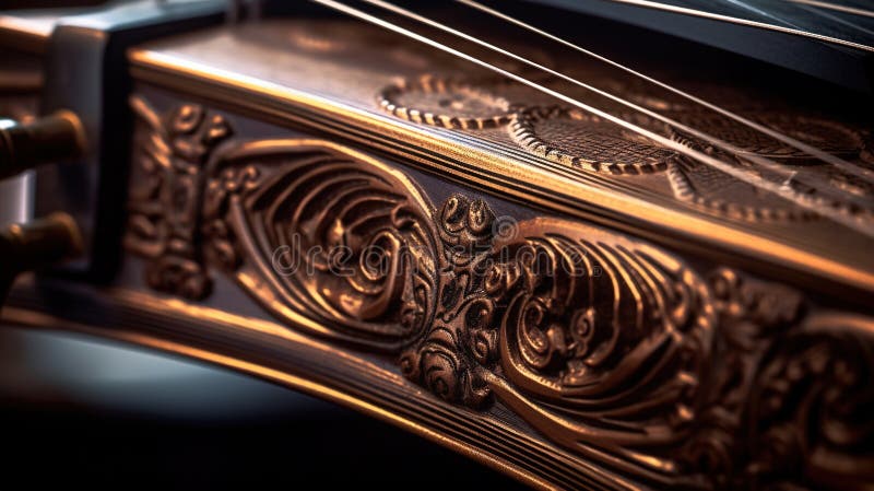 A Close Up of a Metal Object on a Black Background Stock Illustration ...