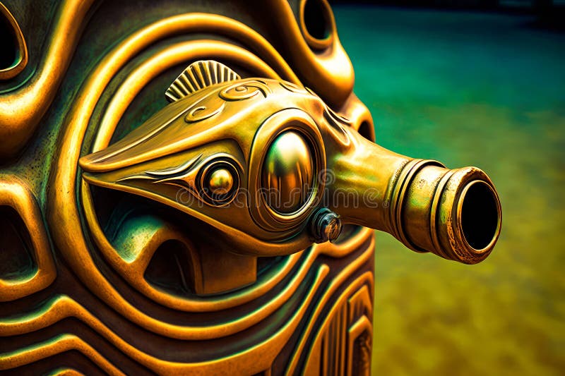 Close Up of Metal Object on the Ground Generative AI Stock Illustration ...