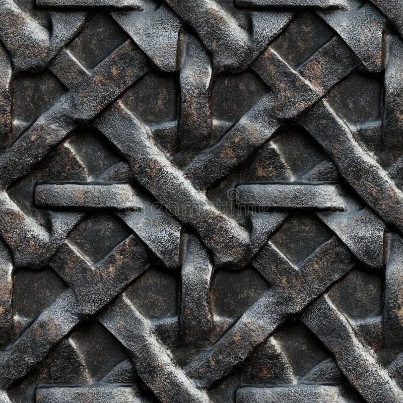 A Close Up of a Metal Object with a Pattern of Squares and Triangles ...