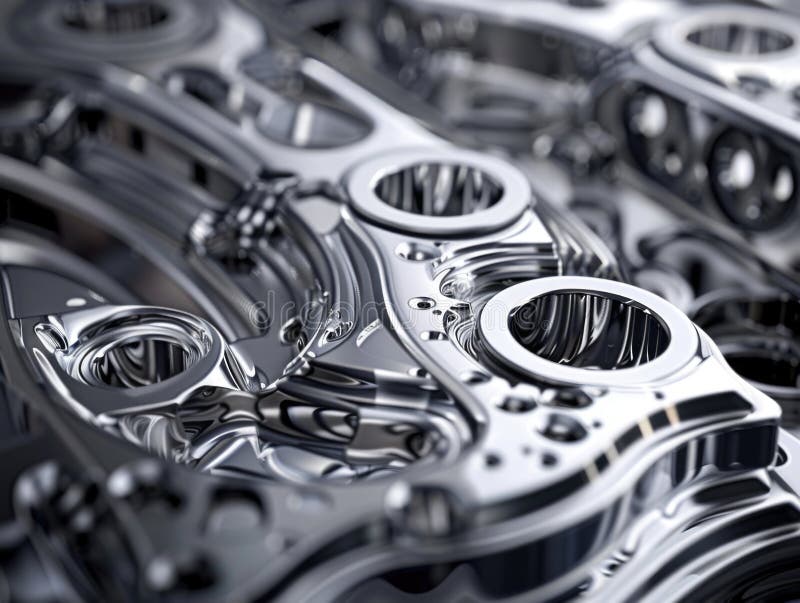 Close-up of metal parts stock photo. Image of components - 374253712