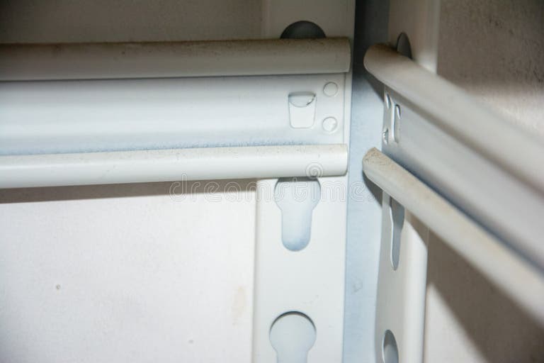 Close Up of Metal Shelf Seams, Showcasing Structural Details and ...