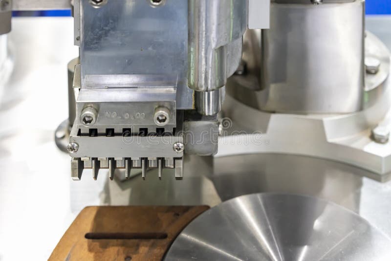 Close Up Metal Stainless Steel Capsule Sorting Plate and Vertical ...