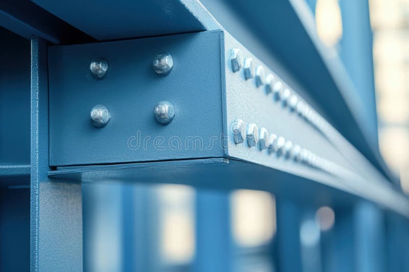 Close Up Metal Structure Featuring Visible Rivets Bolts Stock Photos ...