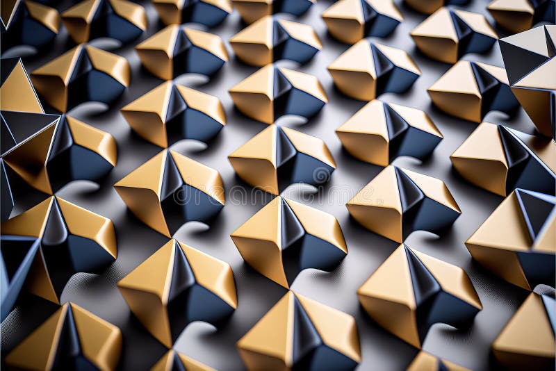 A Close Up of a Metal Surface with Many Small Triangles on it Stock ...