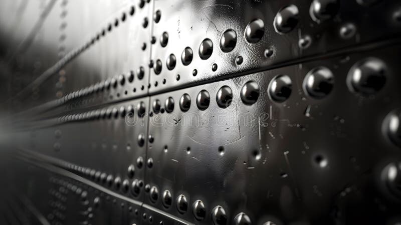 Close-up of a Metal Surface with Rivets, Showing Texture and Detail ...