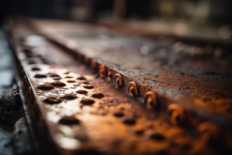 A Close Up of a Metal Surface with Rust on it Stock Illustration ...
