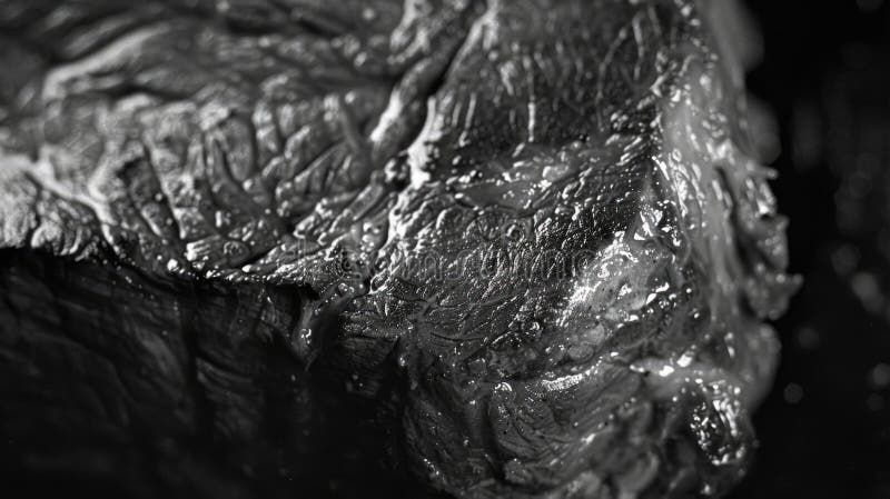 Close-Up of Metal Surface with Water Droplet and Light Reflection Stock ...