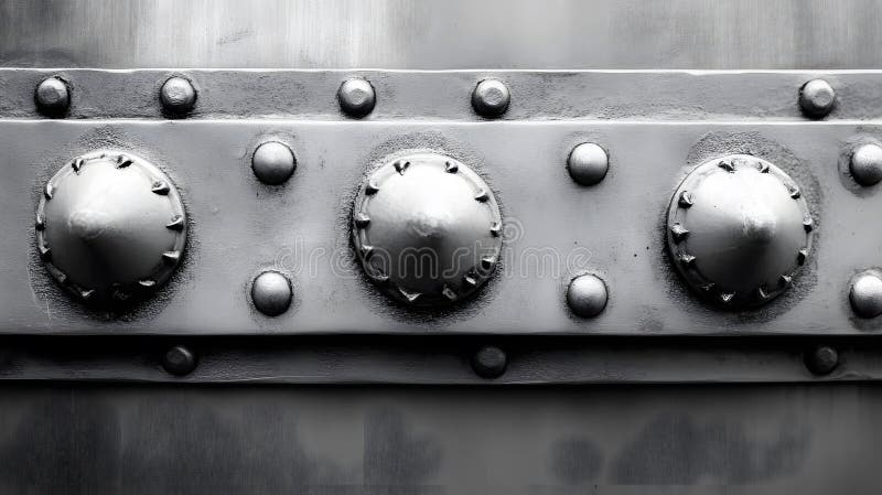 Close-up Metal Texture with Conical Studs and Rivets Good Resolution ...