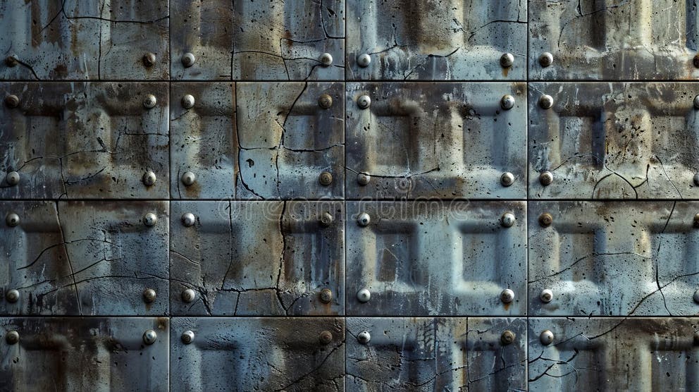 A Close Up of a Metal Wall with Rivets Stock Photo - Image of composite ...