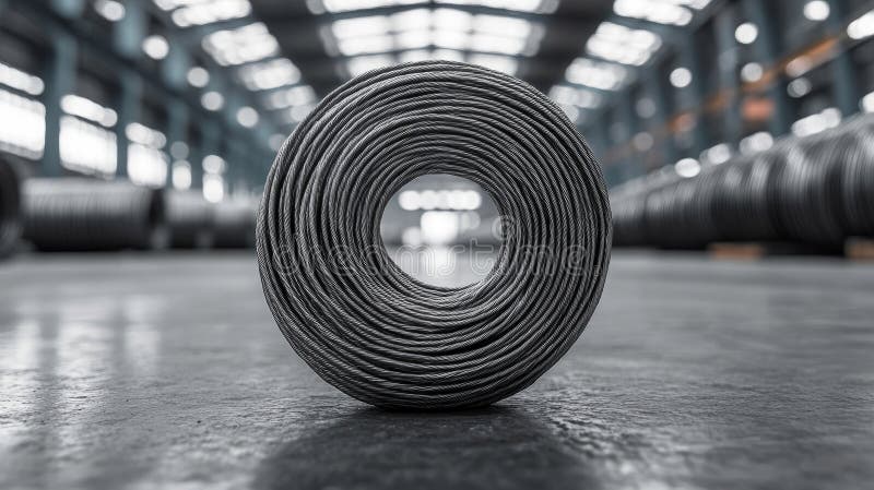 Close Up Metal Wire Coil Factory Setting Stock Photos - Free & Royalty ...